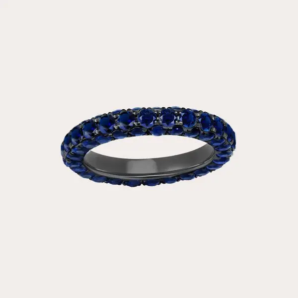 GRAZIELA Sapphire 18k Gold Ring - Blue