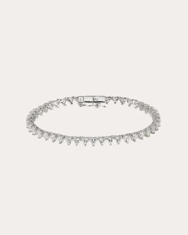 ANABELA CHAN Diamond Eternity Heart Bracelet - Silver