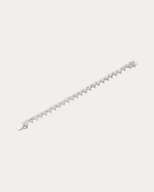 ANABELA CHAN Diamond Eternity Heart Bracelet - Silver
