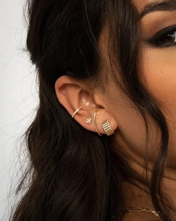 ZOE LEV Diamond And 14k Ear Cuff
