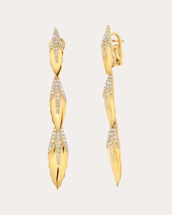 GRAZIELA Arvore 18k Diamond Convertible Earrings - Gold