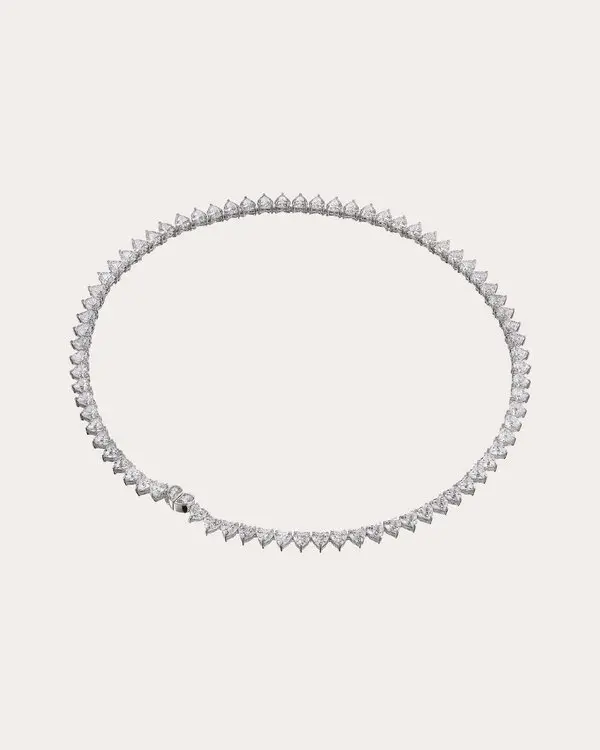 ANABELA CHAN Diamond Eternity Heart Necklace - Silver