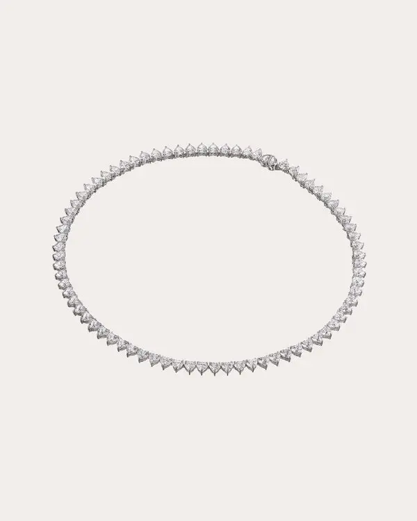 ANABELA CHAN Diamond Eternity Heart Necklace - White