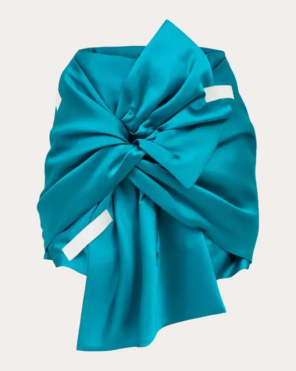 BYVARGA Lana Satin Bow Mini Skirt