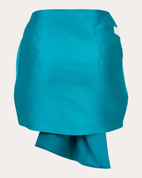 BYVARGA Lana Satin Bow Mini Skirt