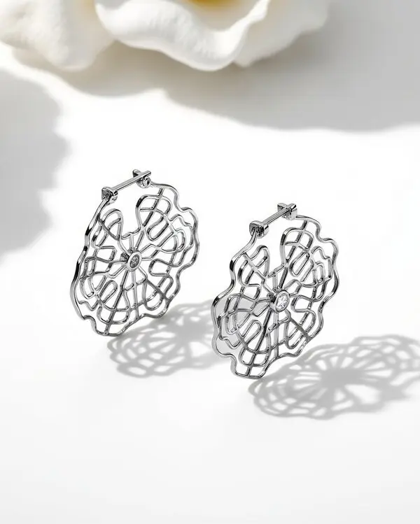 RUVEIL Diamond Schumann Harmonics Hoop Earrings