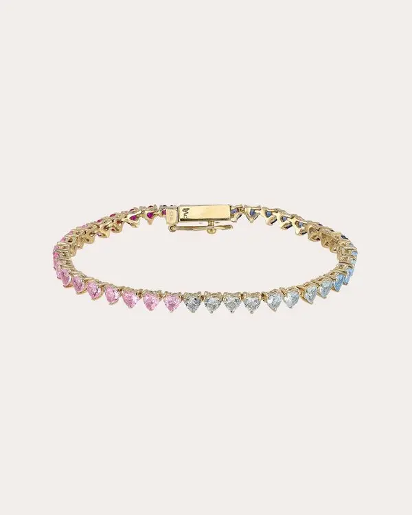 ANABELA CHAN Petite Eternity Heart Bracelet - Multi