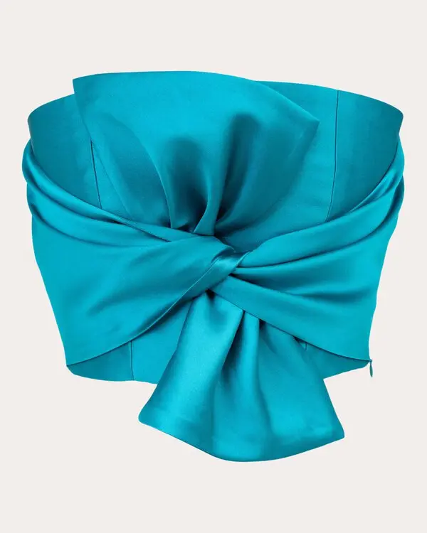 BYVARGA Whitney Satin Bow Strapless Top