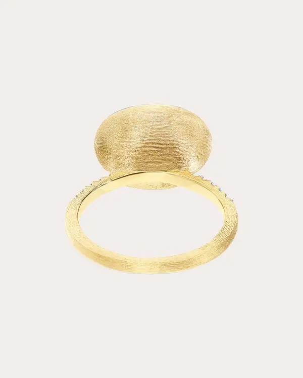 NANIS ITALIAN JEWELS Amazonite & Diamond 18k Gold Ring
