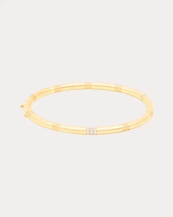 CAMPBELL + CHARLOTTE Crew 14k Diamond Bangle - Gold