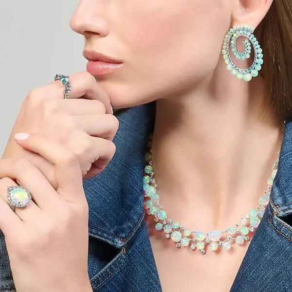 ANABELA CHAN Baby Aquamarine Nova Starburst Ring
