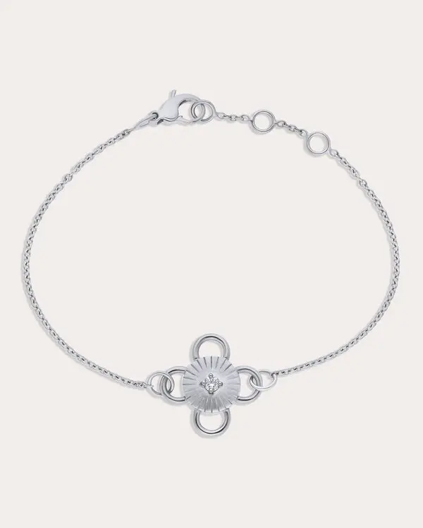 ROUVENAT Diamond And 18k White Gold Baby Bolt Bracelet