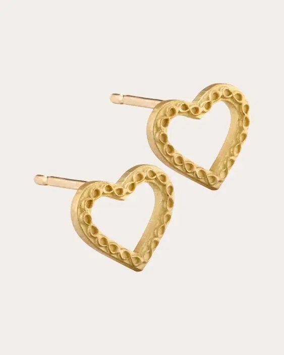 ELIZABETH MOORE 18k Infinity Heart Stud Earrings - Gold