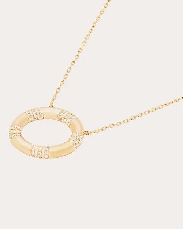 CAMPBELL + CHARLOTTE Diamond & 14k Crew Pendant Necklace