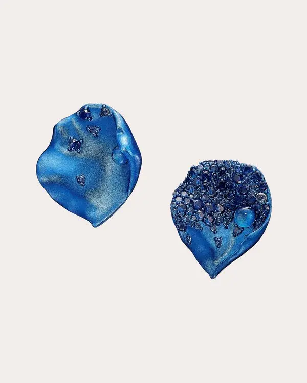 ANABELA CHAN Petal Stud Earrings - Blue