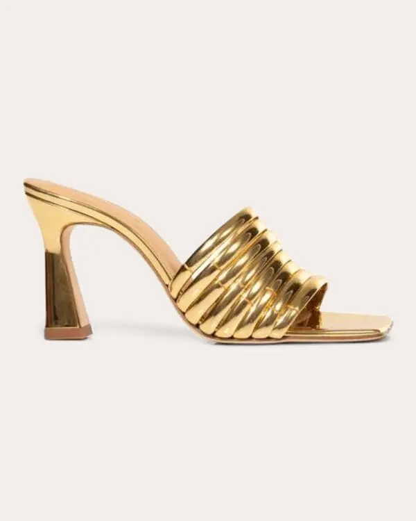 JUWELINA PARIS Ace Metallic-leather Mule - Gold