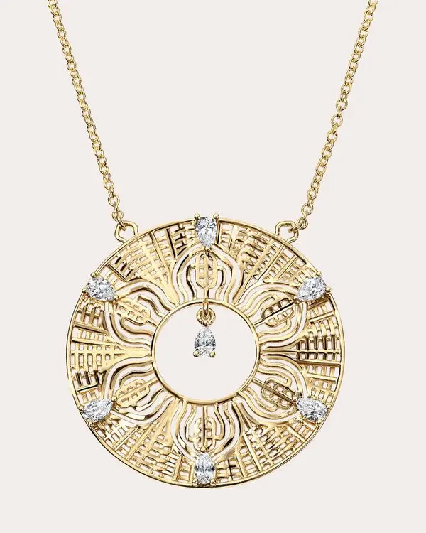RUVEIL Diamond And 14k 963hz Pendant Necklace - Gold