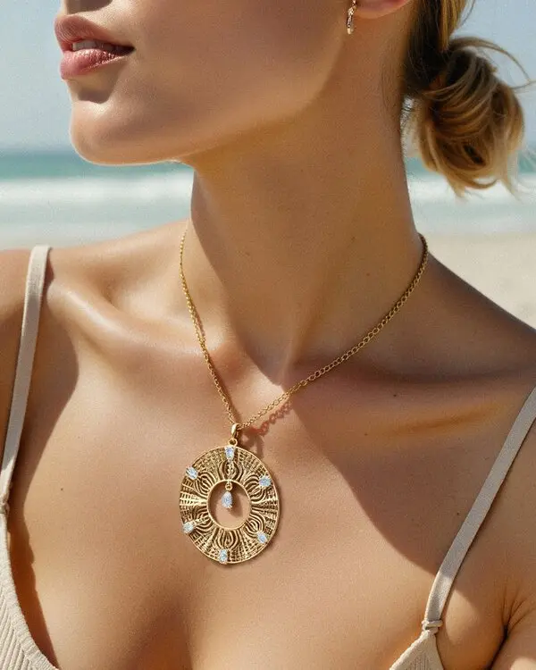 RUVEIL Diamond And 14k 963hz Pendant Necklace