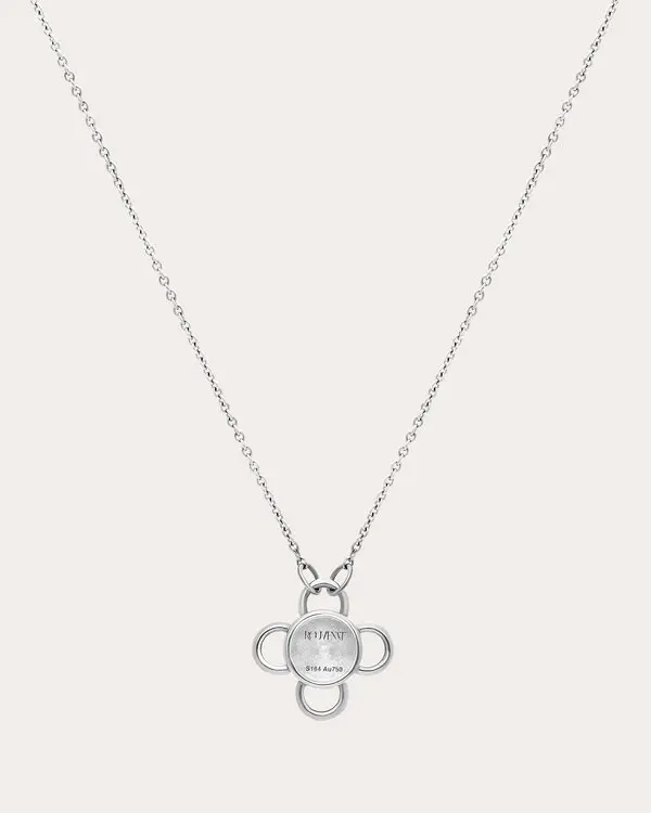 ROUVENAT Diamond And 18k White Gold Baby Bolt Pendant Necklace
