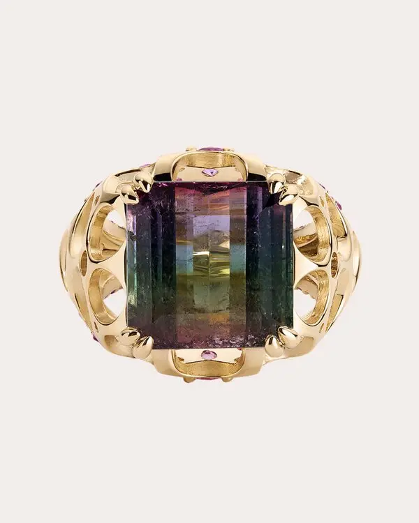 RUVEIL Tourmaline And Sapphire Apollonian Ring - Multicolor