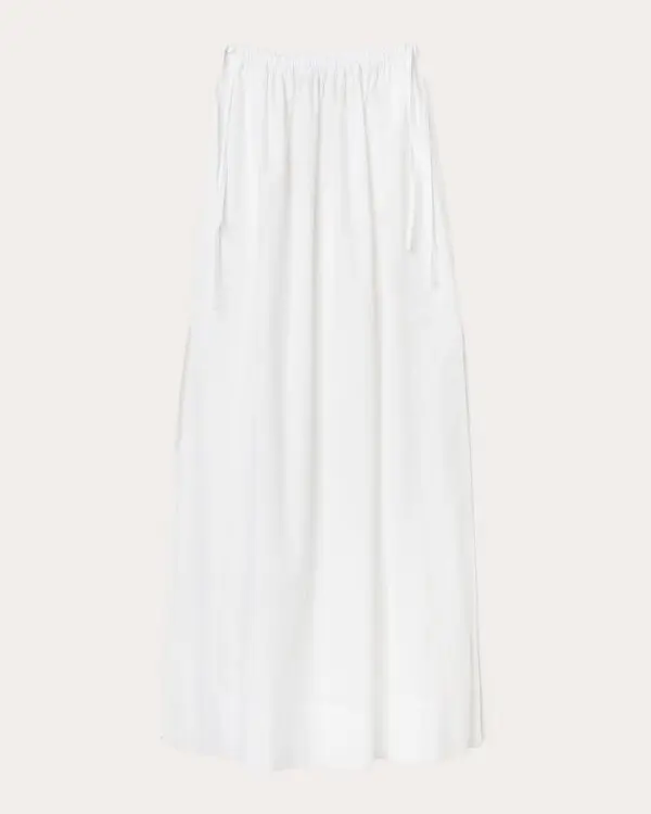 SEAQUELLE SWIM Drift Cotton Maxi Skirt - White