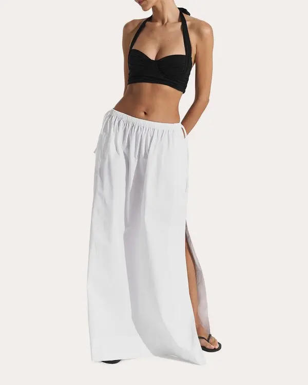 SEAQUELLE SWIM Drift Cotton Maxi Skirt
