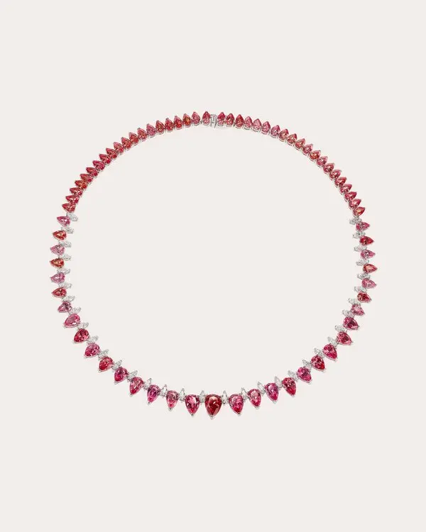 ANABELA CHAN Diamond And Sapphire Necklace - Pink