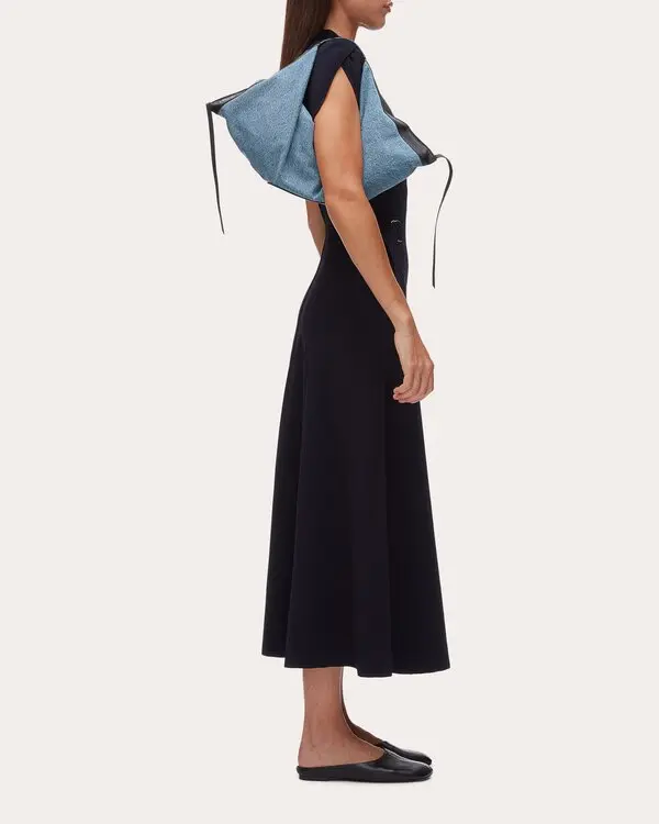 3.1 Phillip Lim Luna Folded Denim Handbag - Blue