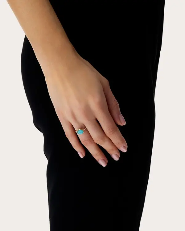 NANIS ITALIAN JEWELS Amazonite & Diamond Ring