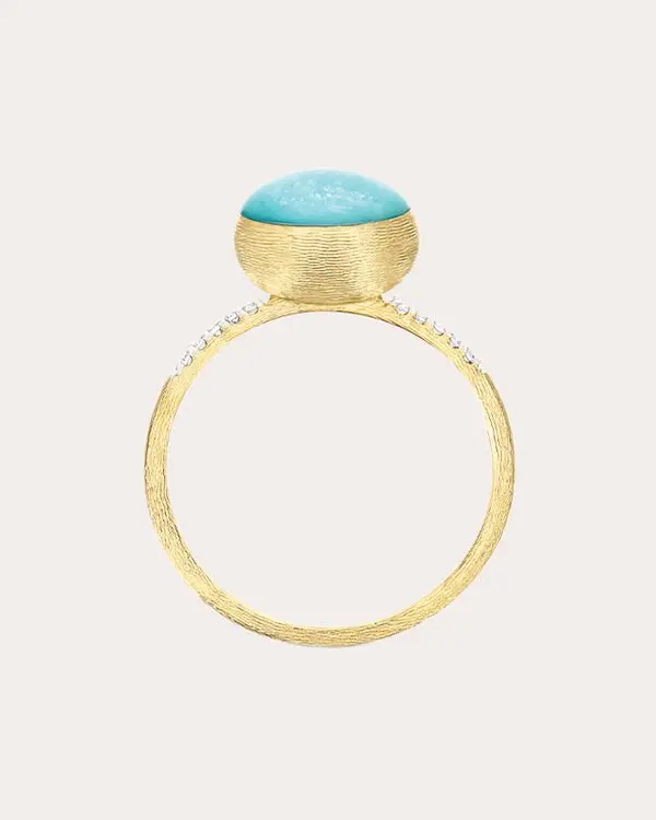 NANIS ITALIAN JEWELS Amazonite & Diamond Ring