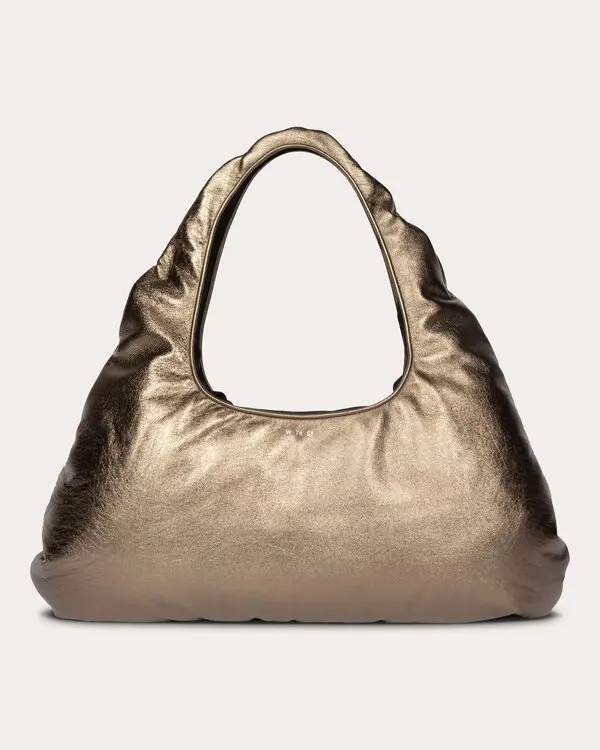 W 78 ST Large Cloud Metallic Leather Shoulder Bag