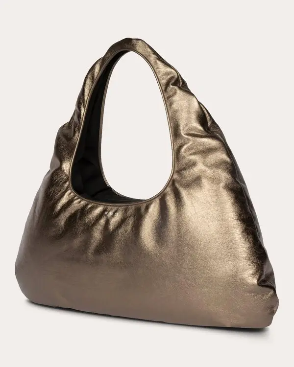 W 78 ST Large Cloud Metallic Leather Shoulder Bag