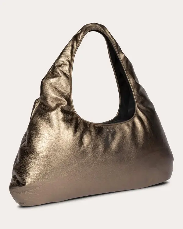W 78 ST Large Cloud Metallic Leather Shoulder Bag