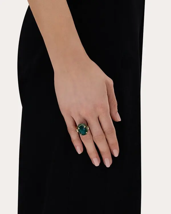NANIS Italian Jewels Gemstone 18k Gold Reversible Ring