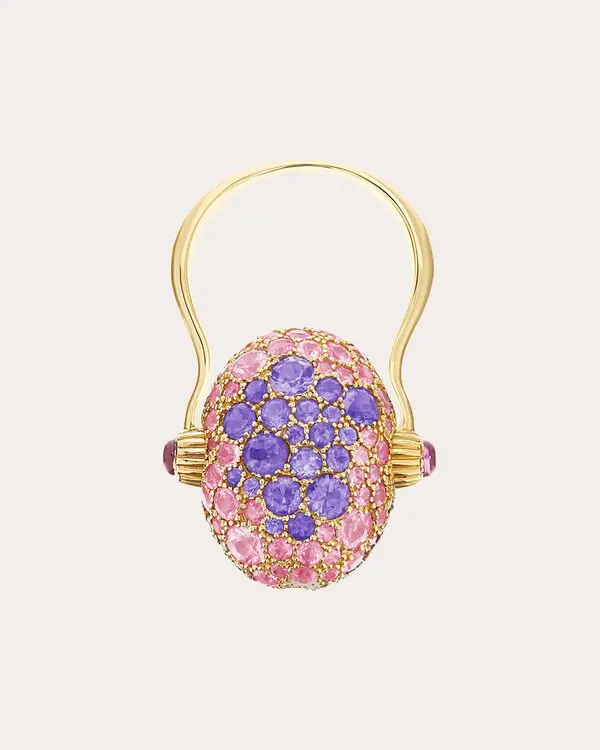 NANIS Italian Jewels Gemstone 18k Gold Reversible Ring