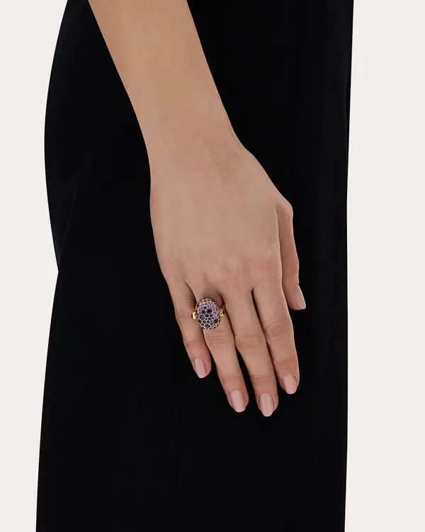NANIS Italian Jewels Gemstone 18k Gold Reversible Ring