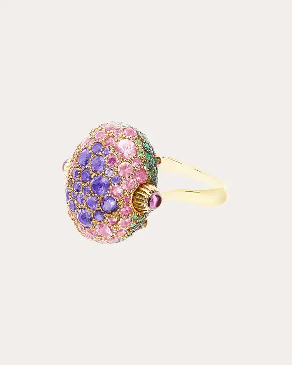 NANIS Italian Jewels Gemstone 18k Gold Reversible Ring
