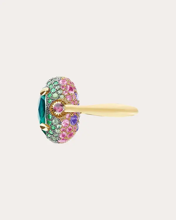 NANIS Italian Jewels Gemstone 18k Gold Reversible Ring