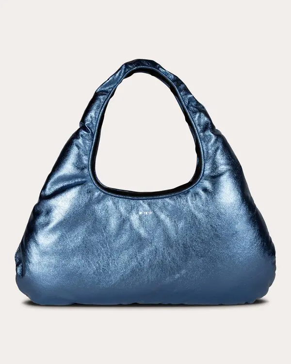 W 78 ST Large Cloud Metallic Leather Shoulder Bag