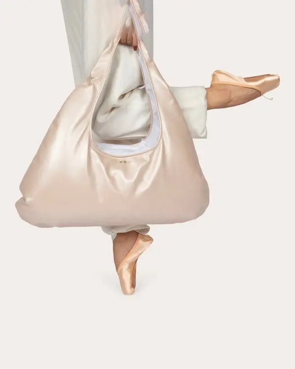 W 78 ST Large Cloud Pearlescent Leather Shoulder Bag