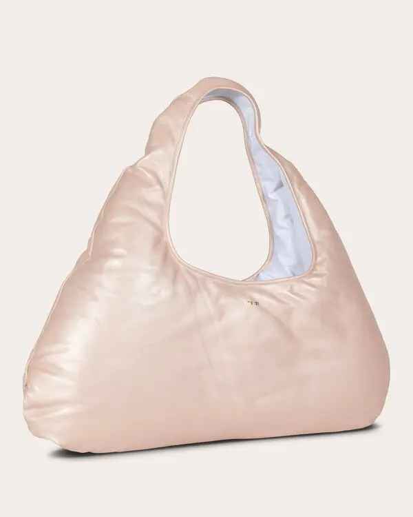 W 78 ST Large Cloud Pearlescent Leather Shoulder Bag