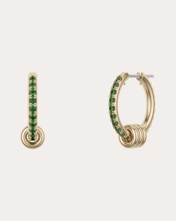SPINELLI KILCOLLIN Emerald And 18k Ara Hoop Earrings - Gold