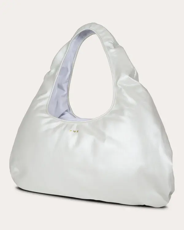 W 78 ST Large Cloud Pearlescent Leather Shoulder Bag