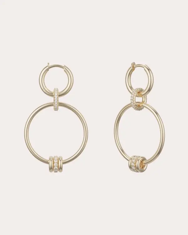 SPINELLI KILCOLLIN Diamond And 18k Pavé Hoop Earrings - Gold