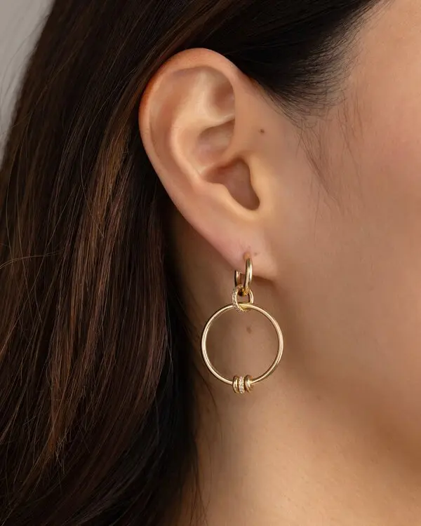 SPINELLI KILCOLLIN Diamond And 18k Pavé Hoop Earrings