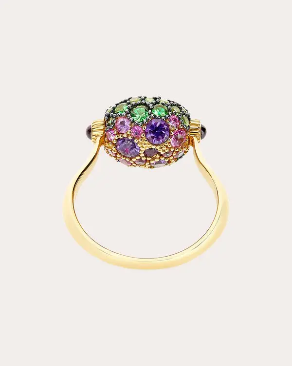 NANIS ITALIAN JEWELS Labradorite & Amethyst 18k Gold Gemstone Ring