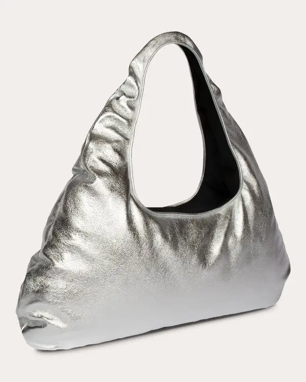 W 78 ST Large Cloud Metallic Leather Shoulder Bag