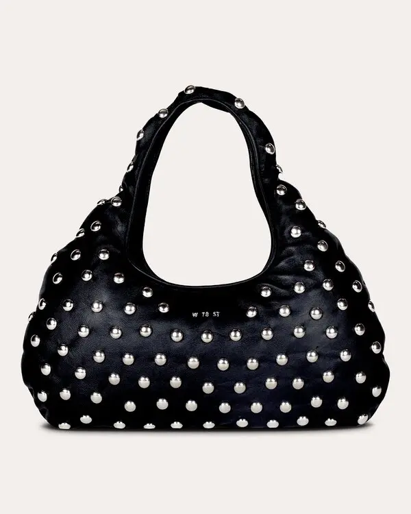 W 78 ST Medium Cloud Studded Leather Shoulder Bag