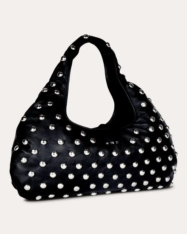 W 78 ST Medium Cloud Studded Leather Shoulder Bag