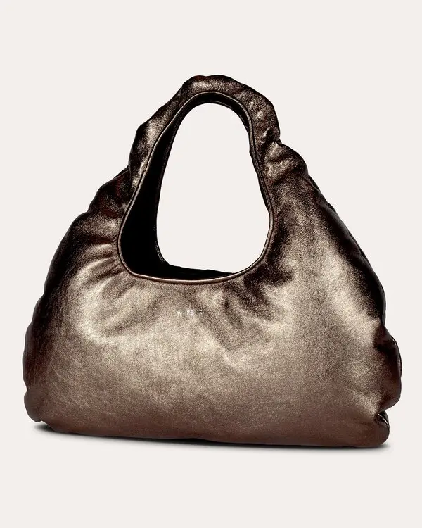 W 78 ST Medium Cloud Metallic Leather Shoulder Bag